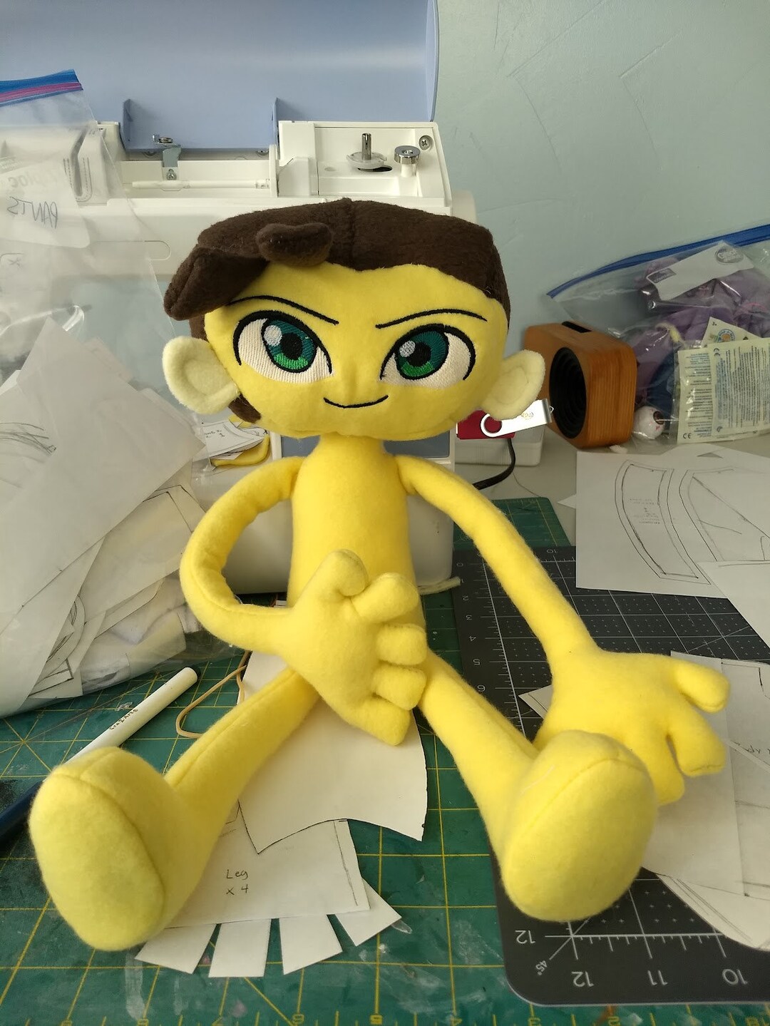 Plushie Pattern junior Psychonaut Raz Embroidery Tutorial: A Basic ...