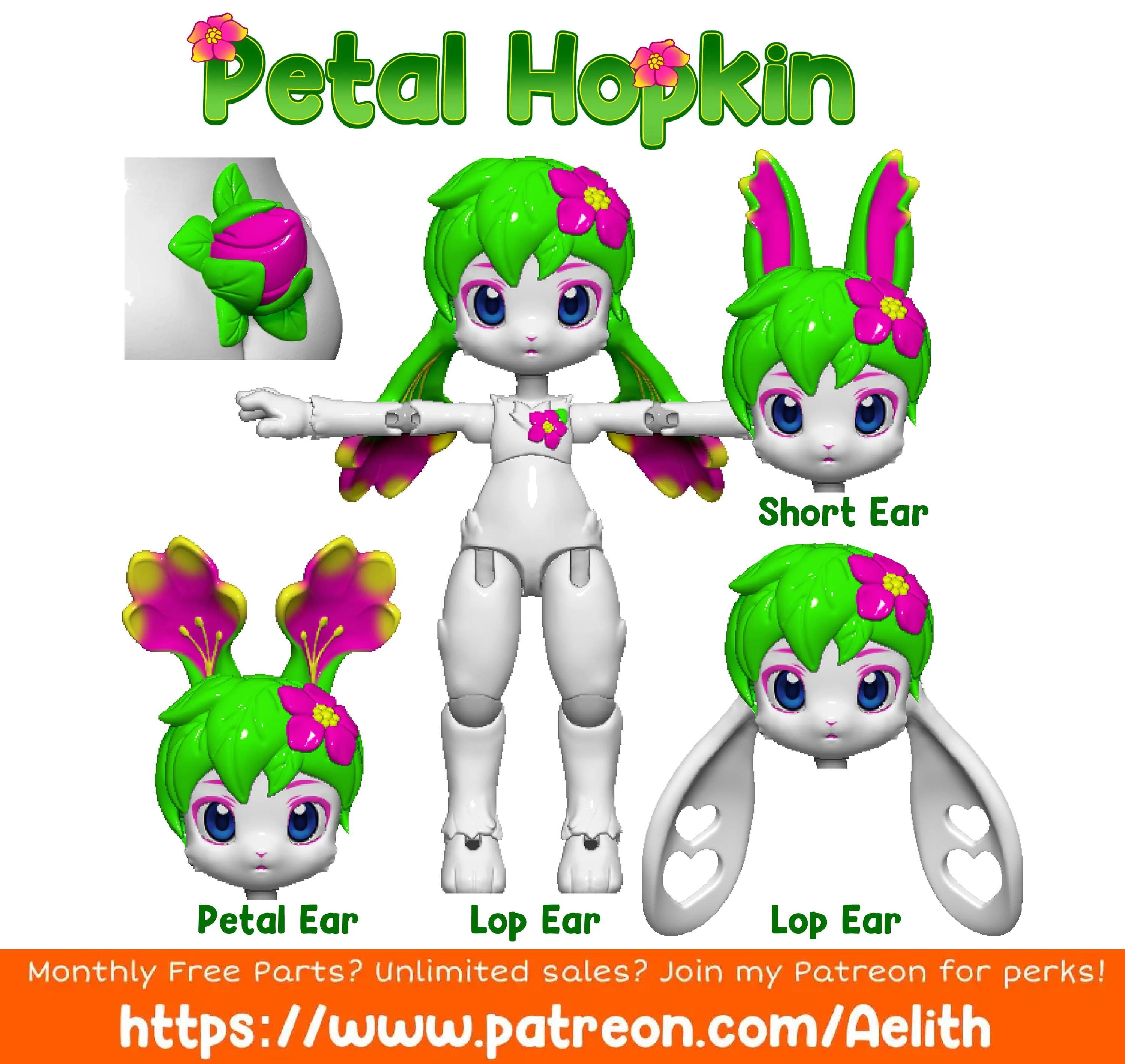 Petal Hopkin BJD Base 20cm .STL: 3D Print Doll (digital) - Etsy