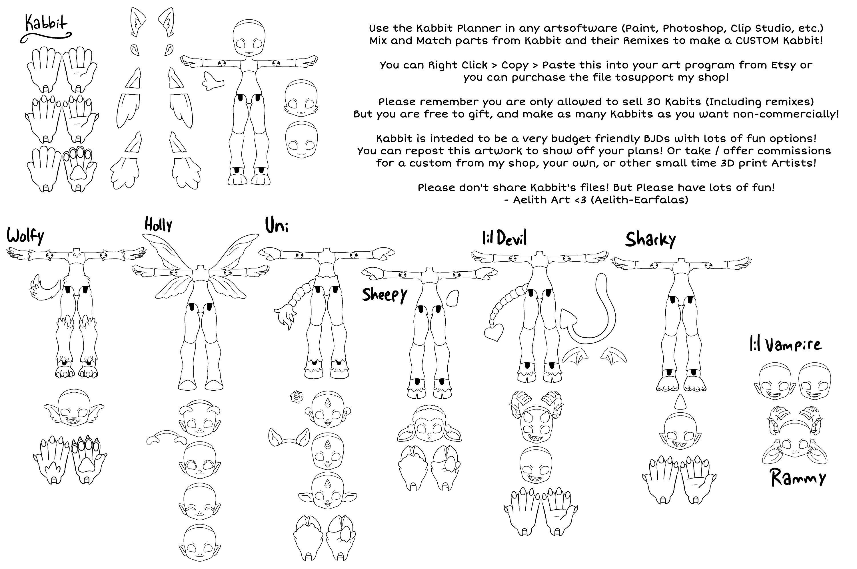 FREE to Use Art Runway Rodent Planner and Part Catalog - Etsy