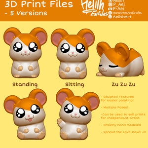 Ham-ham Figurine 3D Model .STL File (digital Download) - Etsy