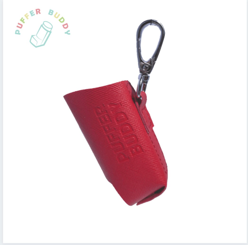 Solid Colour, Red, Inhaler Holder, Inhaler Case, Inhaler Keychain ...