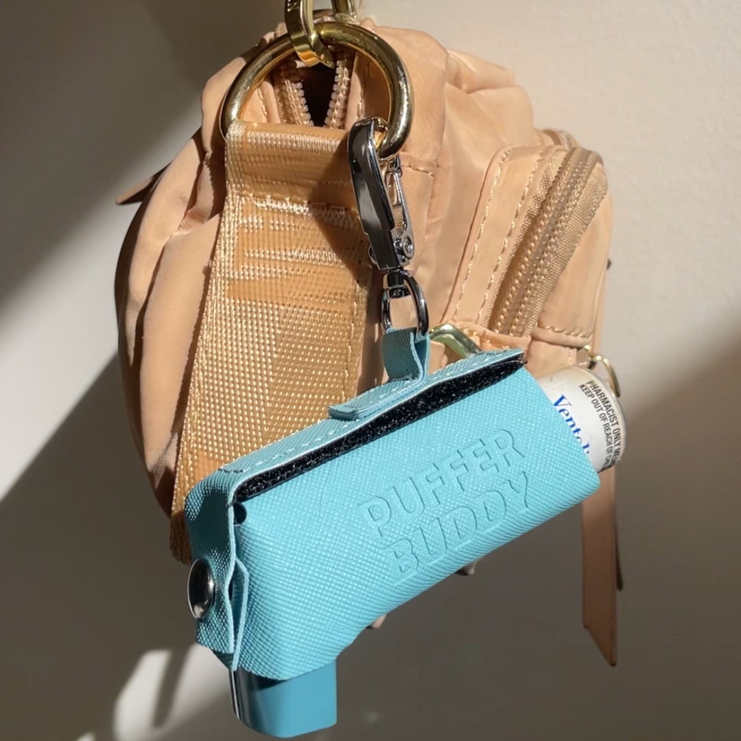 Sky Blue, Solid Colour, Inhaler Holder, Inhaler Case, Inhaler Keychain ...