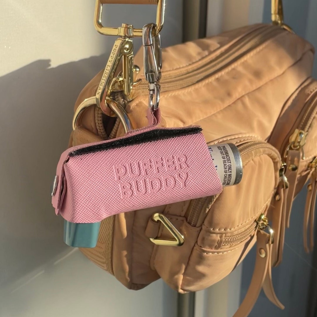 Solid Colour, Pink, Inhaler Holder, Inhaler Case, Inhaler Keychain ...