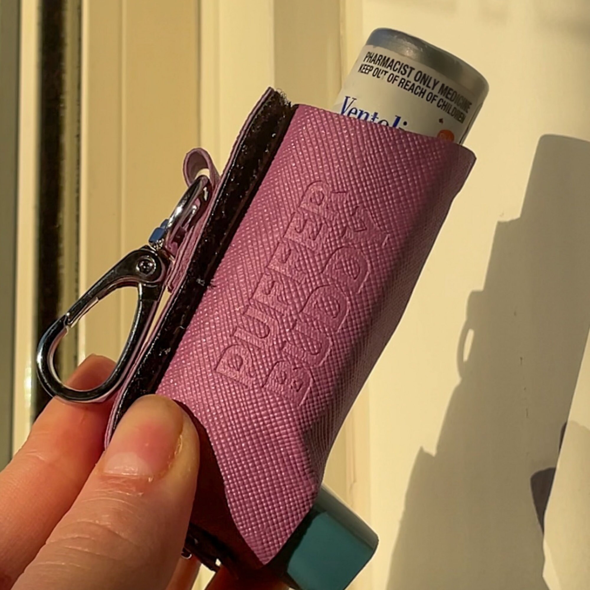 Solid Colour, Purple, Inhaler Holder, Inhaler Case, Inhaler Keychain ...