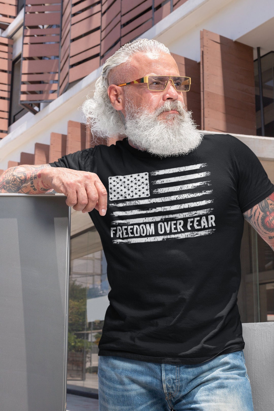 Freedom Over Fear Shirt, Conservative Freedom T Shirt, Patriotic Gifts ...