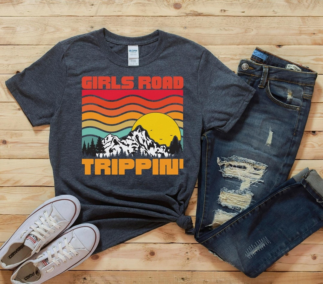 Girls Road Trippin, Girls Trip Matching Shirts, Vintage Retro Girls ...