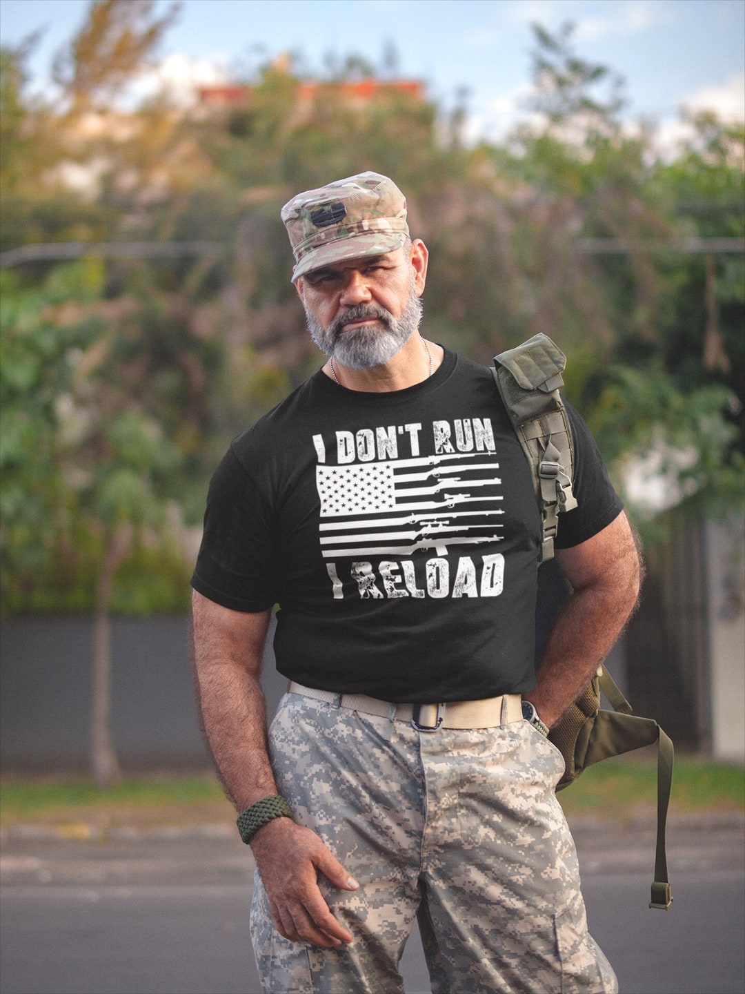 Funny 2nd Amendment Shirt, I Don't Run I Reload, Gun Lovers Gift, USA ...