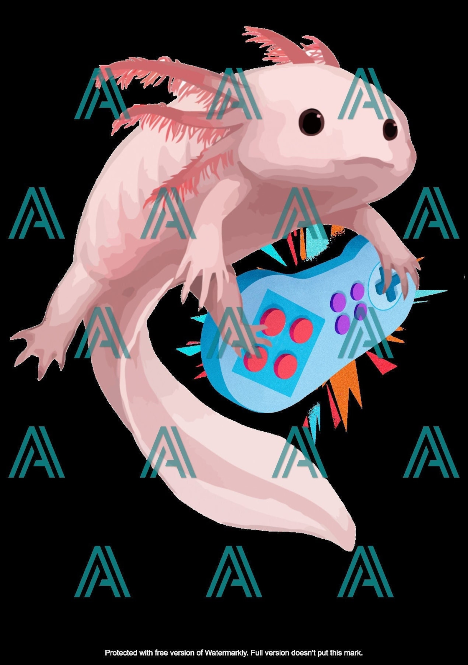 Axolotl Gaming PNG Digital Art File - Etsy