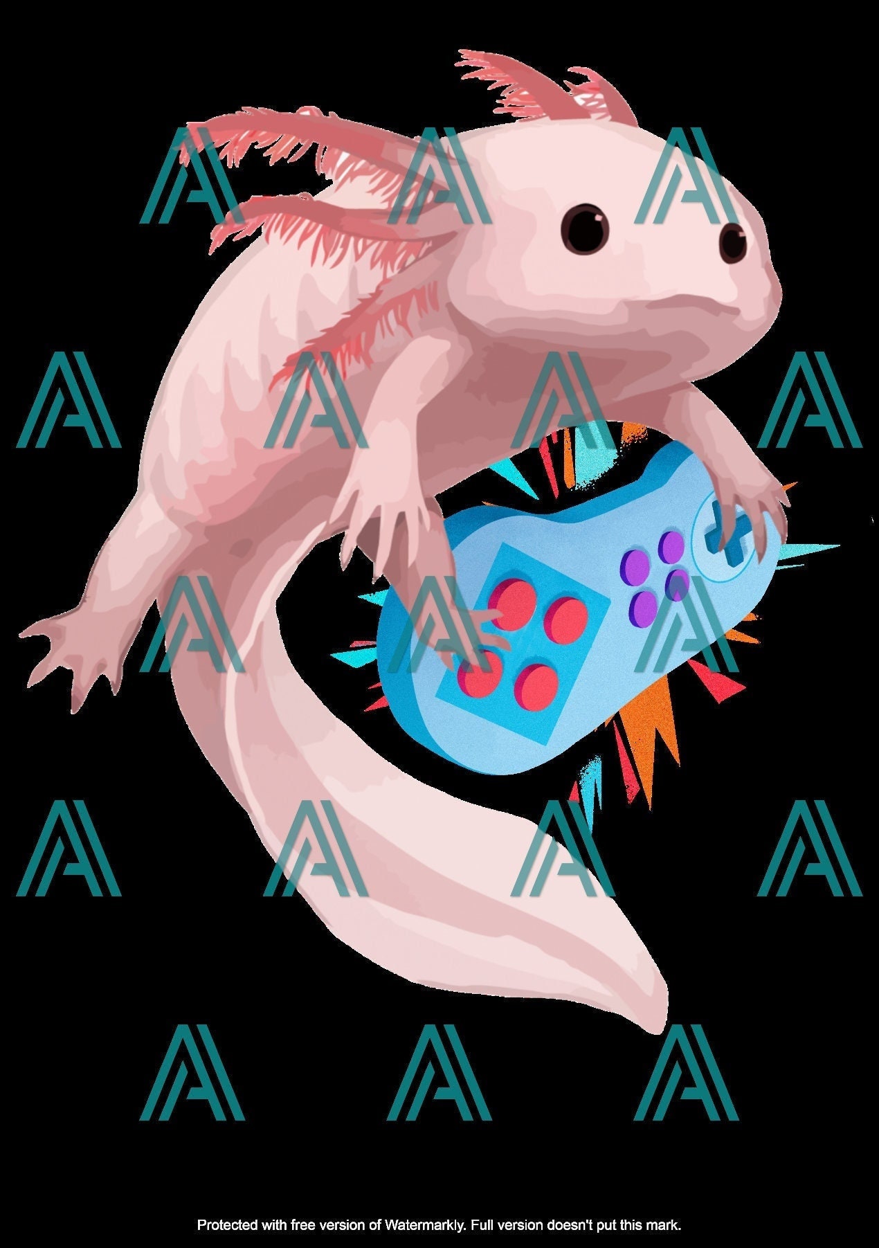 Prints Digital Prints Animal Lover Axolotl Boy Gift Digital PNG Funny ...
