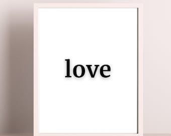 Love Love Picture Inspirational Art Modern Print Love Art - Etsy