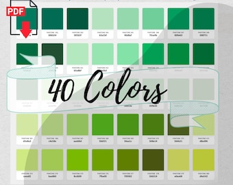 Gold Green Procreate Palette, 30 HEX Color Codes, Instant Digital ...