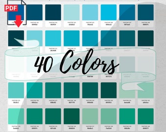 40 Color Palette Swatches Pdf Hex Code Instant Download Procreate ...