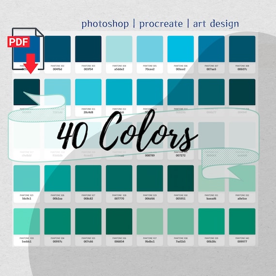 40 Color Palette Swatches Pdf Hex Code Instant Download - Etsy Hong Kong