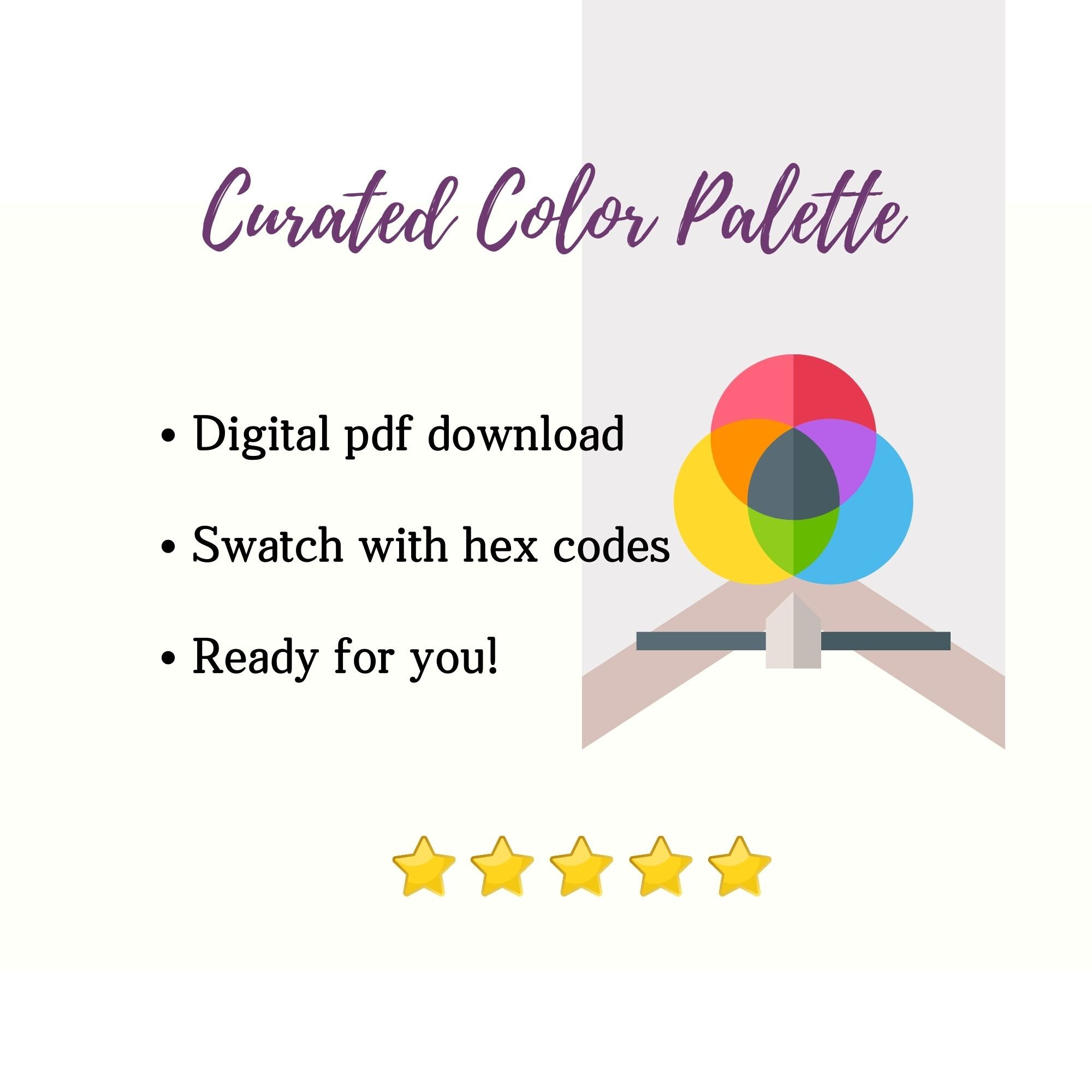 40 Color Swatches Palette With Hex Codes (PDF Download) - Etsy
