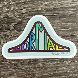 Normal Distribution Statistics Sticker - Etsy