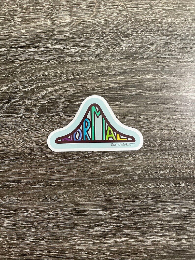 Normal Distribution Statistics Sticker - Etsy