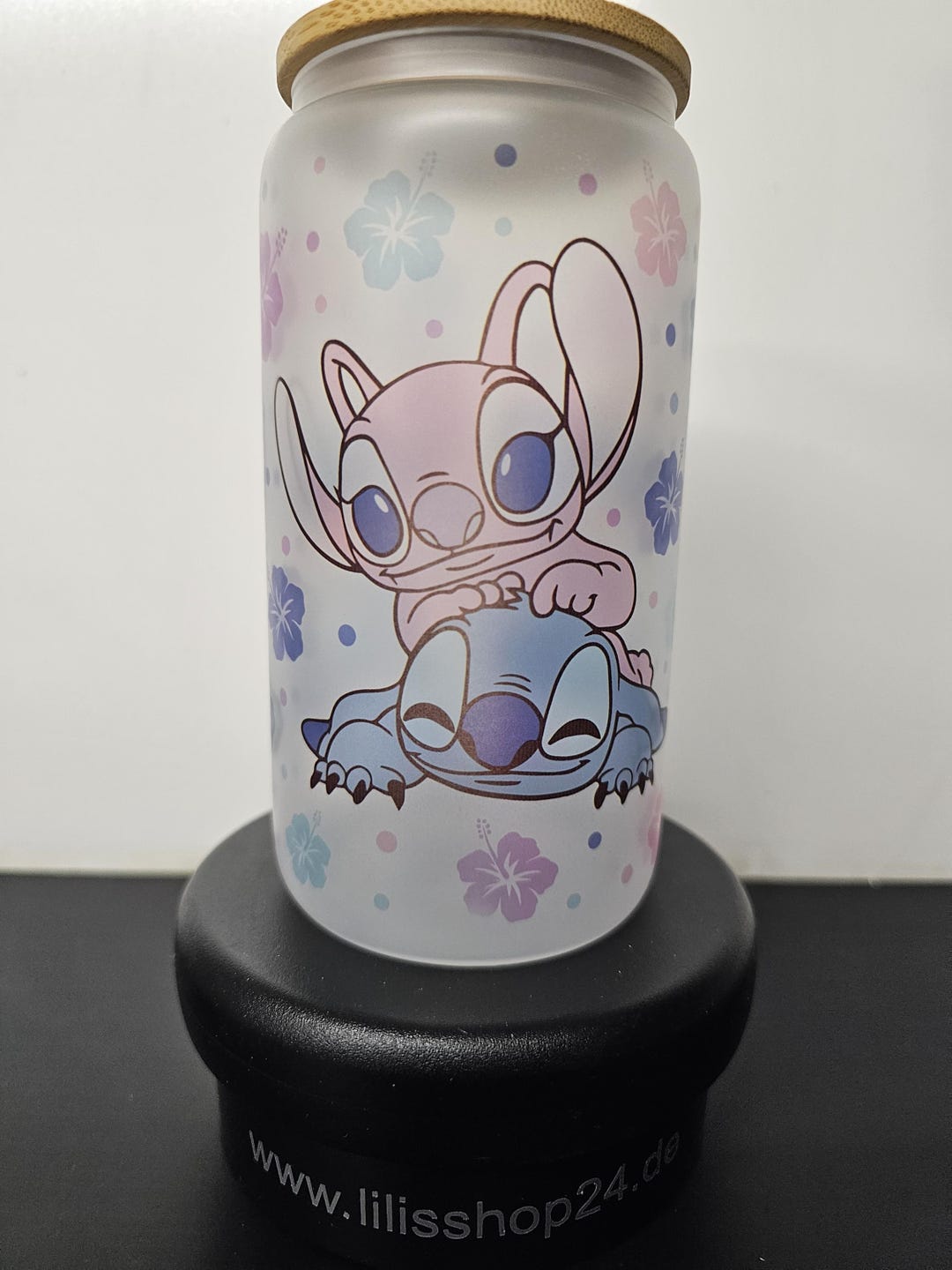 Stitch and Angel Drinking Glass 16oz - Etsy
