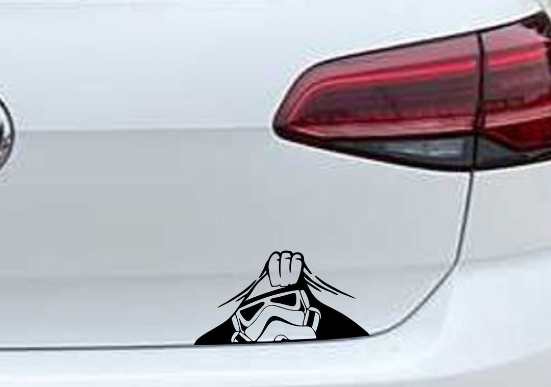 Stormtrooper Peek Car Decal: Funny Star Wars Suv/van Sticker - Etsy