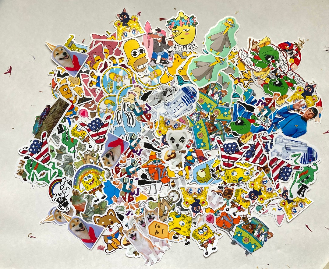 5 Random Sticker Pack the Simpsons Adventure Time Old - Etsy
