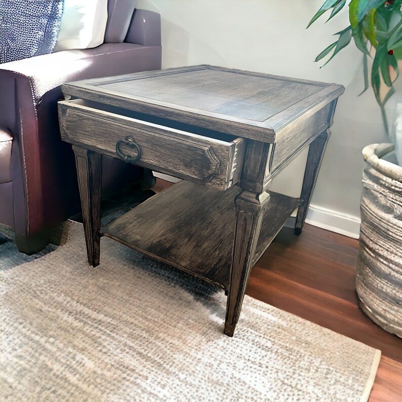 Solid Wood End Tables Nightstands Set Pair 2 Total Pottery Barn Loafy ...