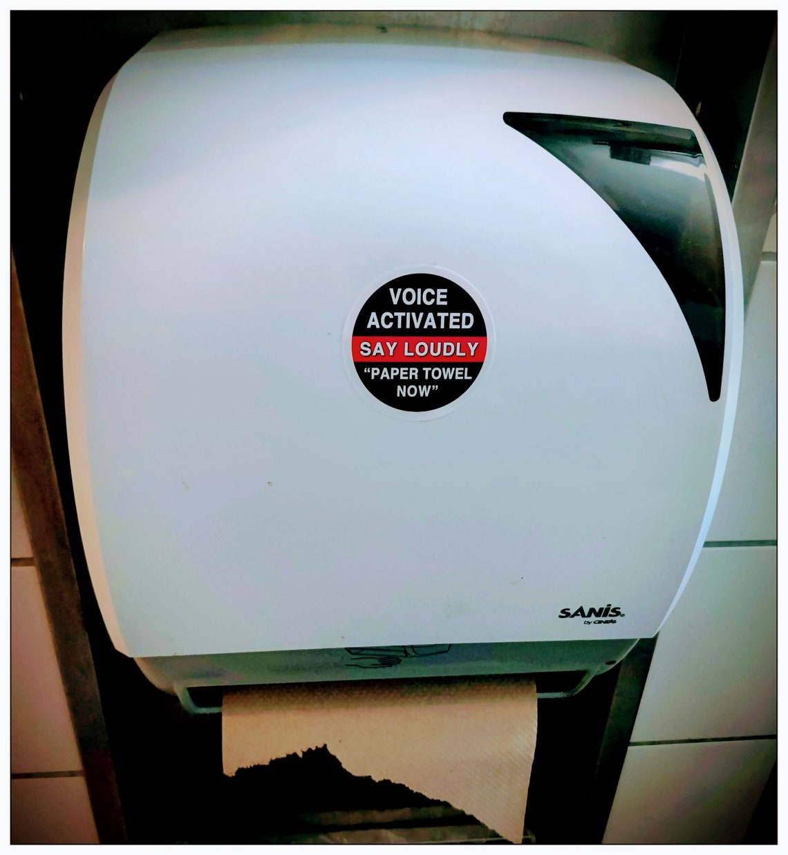 VOICE ACTIVATED STICKER for Public Paper Towel Dispensers / Special Buy ...