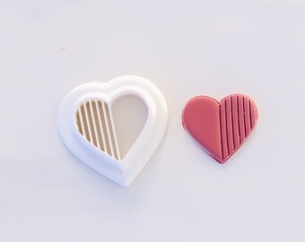 Heart Debossing Cutter Heart Cutter for Polymer Clay Valentines Cutter ...