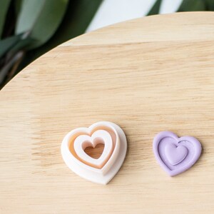 Heart Debossing Cutter | Heart Cutter for Polymer Clay | Valentines ...