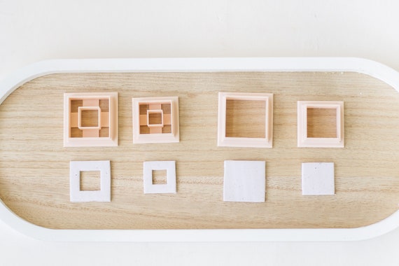 Square Cutter Set Outline Cutters Cutters for Polymer Clay - Etsy