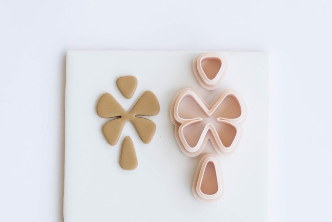 3 Piece Flower Cutter for Earrings | Polymer Clay Cutters | Clay ...