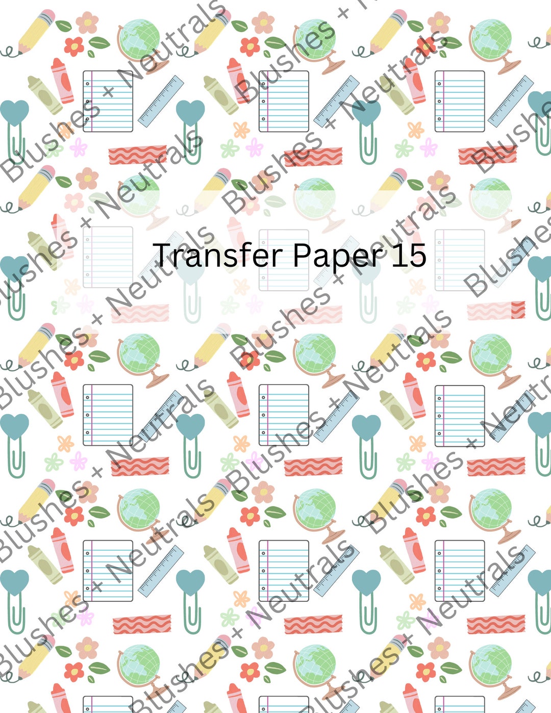 TP15 | Back to School Transfer Paper | Teacher Appreciation | Earring ...
