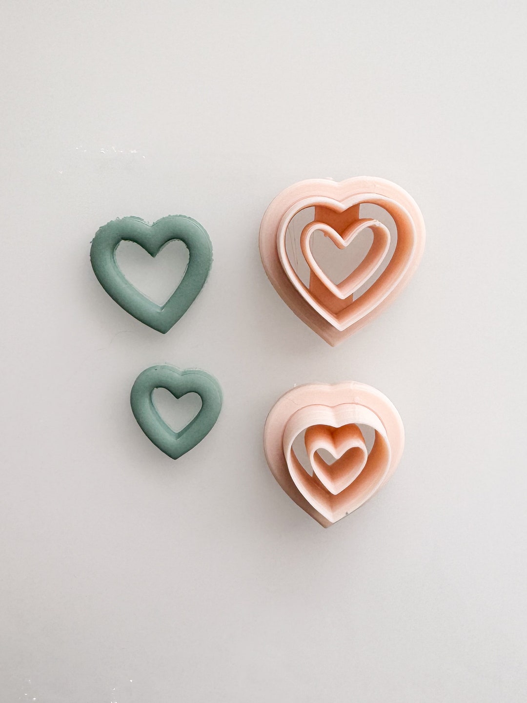 Heart Cutout Clay Cutters | Heart Cutter for Polymer Clay | Valentines ...
