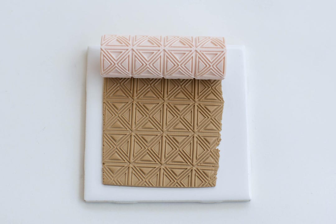 Geometric Texture Roller for Polymer Clay | Clay Texture | Clay Earring ...