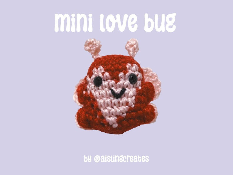 Mini Love Bug Crochet Amigurumi Pattern | Pdf Pattern Only - Etsy
