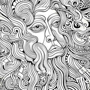40 Printable Adult Coloring Pages - Hi-res Psychedelic Art - Etsy