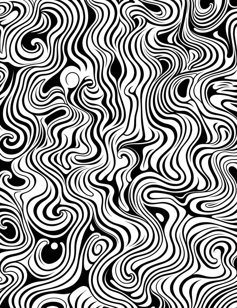 40 Printable Adult Coloring Pages - Hi-res Psychedelic Art - Etsy