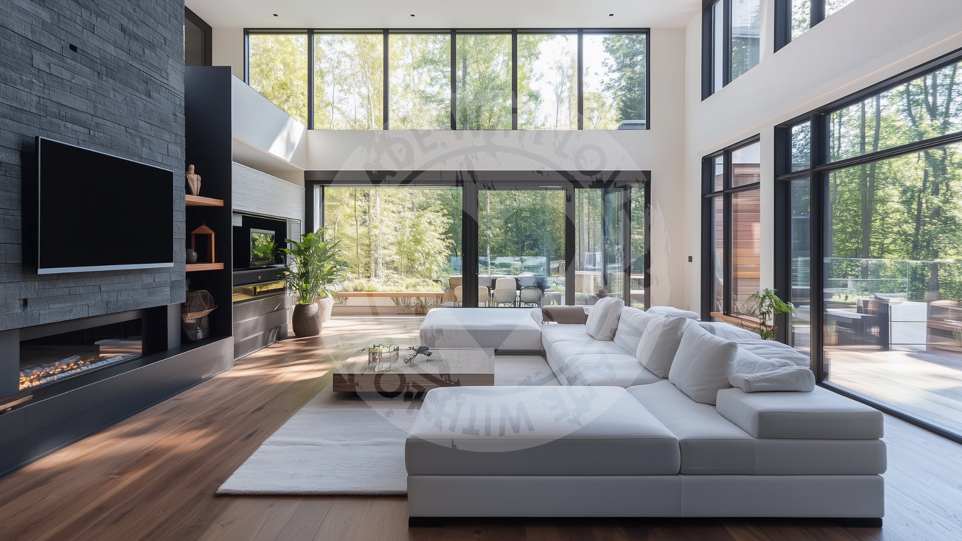 Modern Living Room Virtual Background for Microsoft Teams Zoom Webex ...