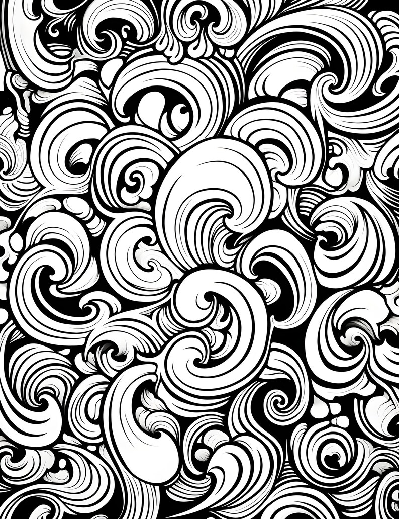 40 Printable Adult Coloring Pages - Hi-res Psychedelic Art - Etsy