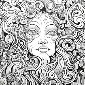 40 Printable Adult Coloring Pages - Hi-res Psychedelic Art - Etsy
