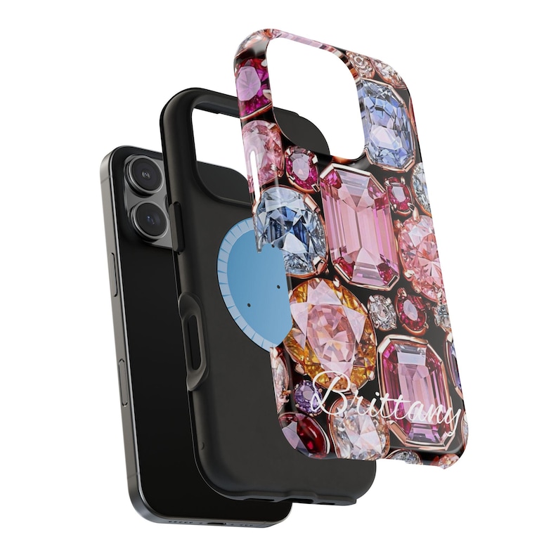 Gemstone iPhone 17 Phone Case | Pink Lilac Champagne Jewel Sparkle ...
