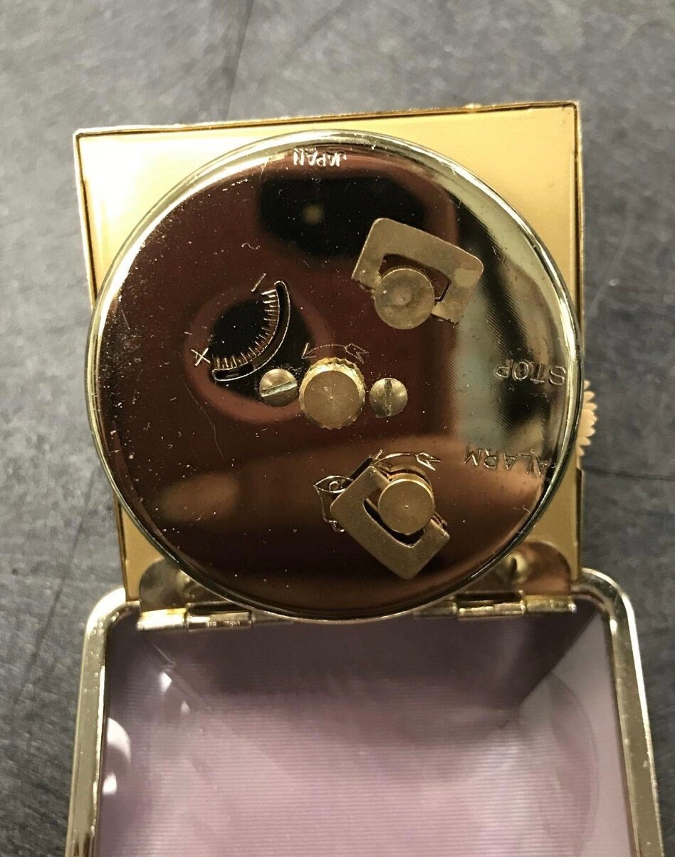 Vintage Bulova Travel Winding Alarm Clock Japan - Etsy