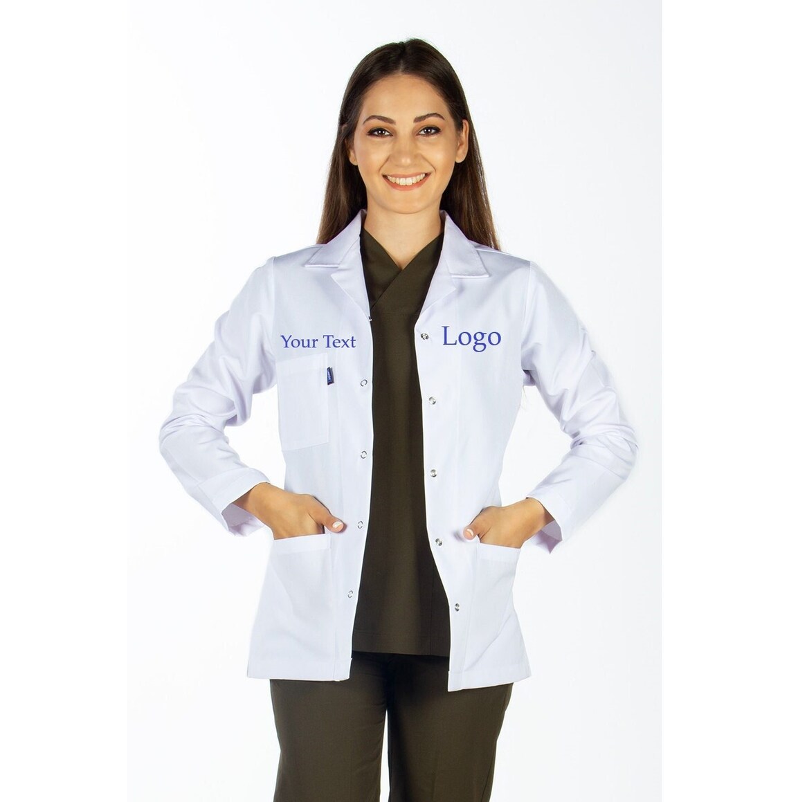 SHORT Lab Coat Embroidered Medical Lab Coat Personalized Lab - Etsy