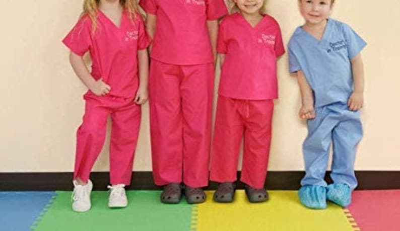 Personalized Monogrammed Kids' Scrubs Child's Scrub - Etsy UK