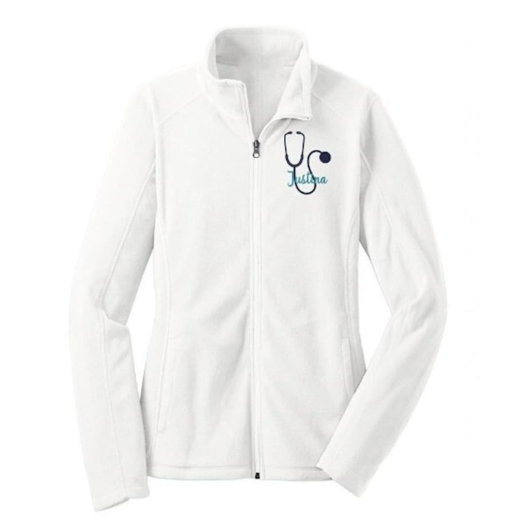 Personalized Ladies Full Zip Nurse Jacket, Nurse, RN, Healthcare ...