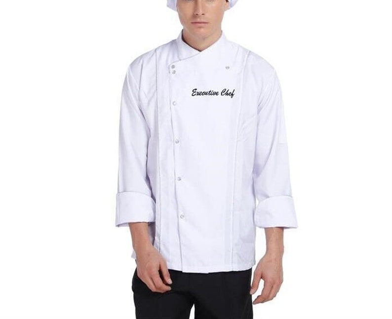 Executive Chef Embroidered Coatscustom Chef's Jacketcoat - Etsy
