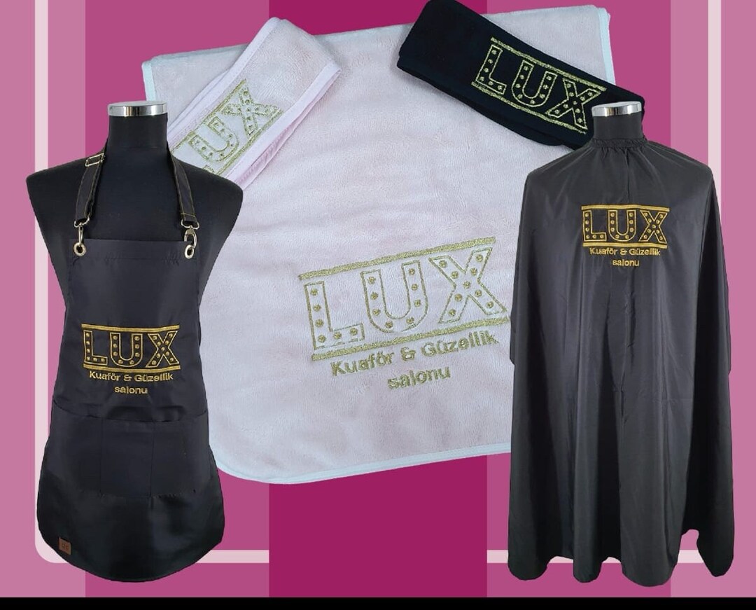 Beauty Salon,barber Set, Personalized Hairstylist Apron,custom Hair ...