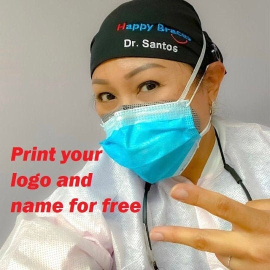 Your Logo Here Custom Unisex,fitted Surgical Scrub Hat Cap, Custom ...
