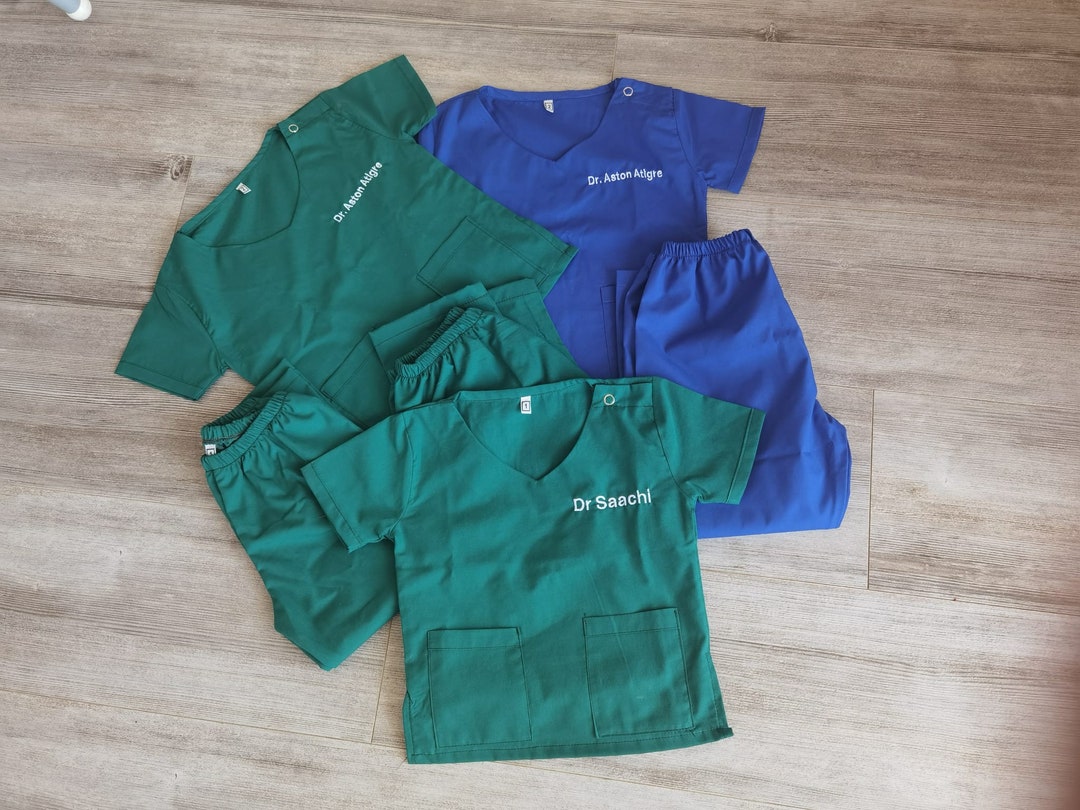 Personalized Monogrammed Kids' Scrubs, Child's Scrub Set,baby Scrubs ...