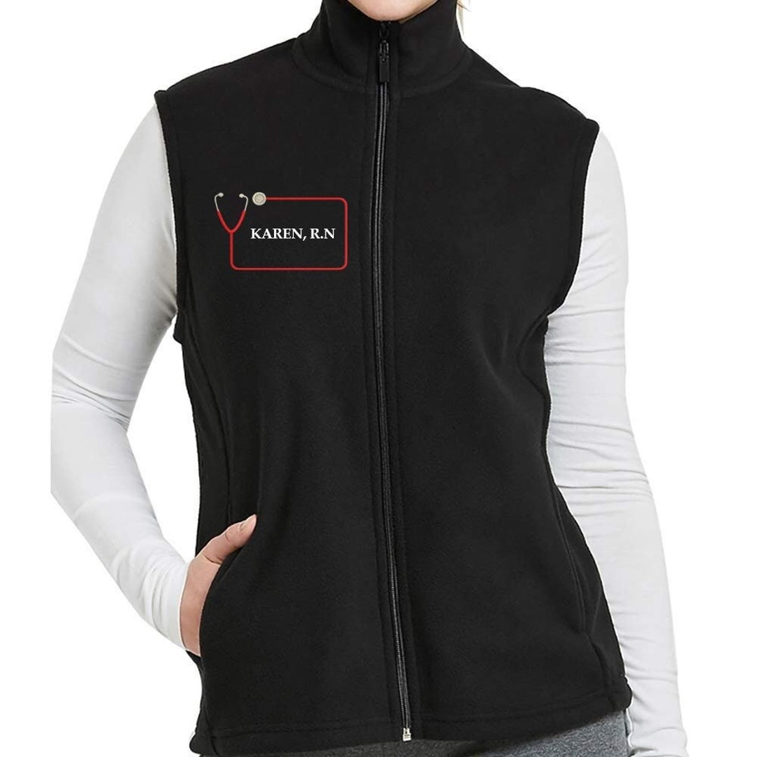 Personalized Medical Jacket Fleece Vest for Unisex Custom Gift for ...