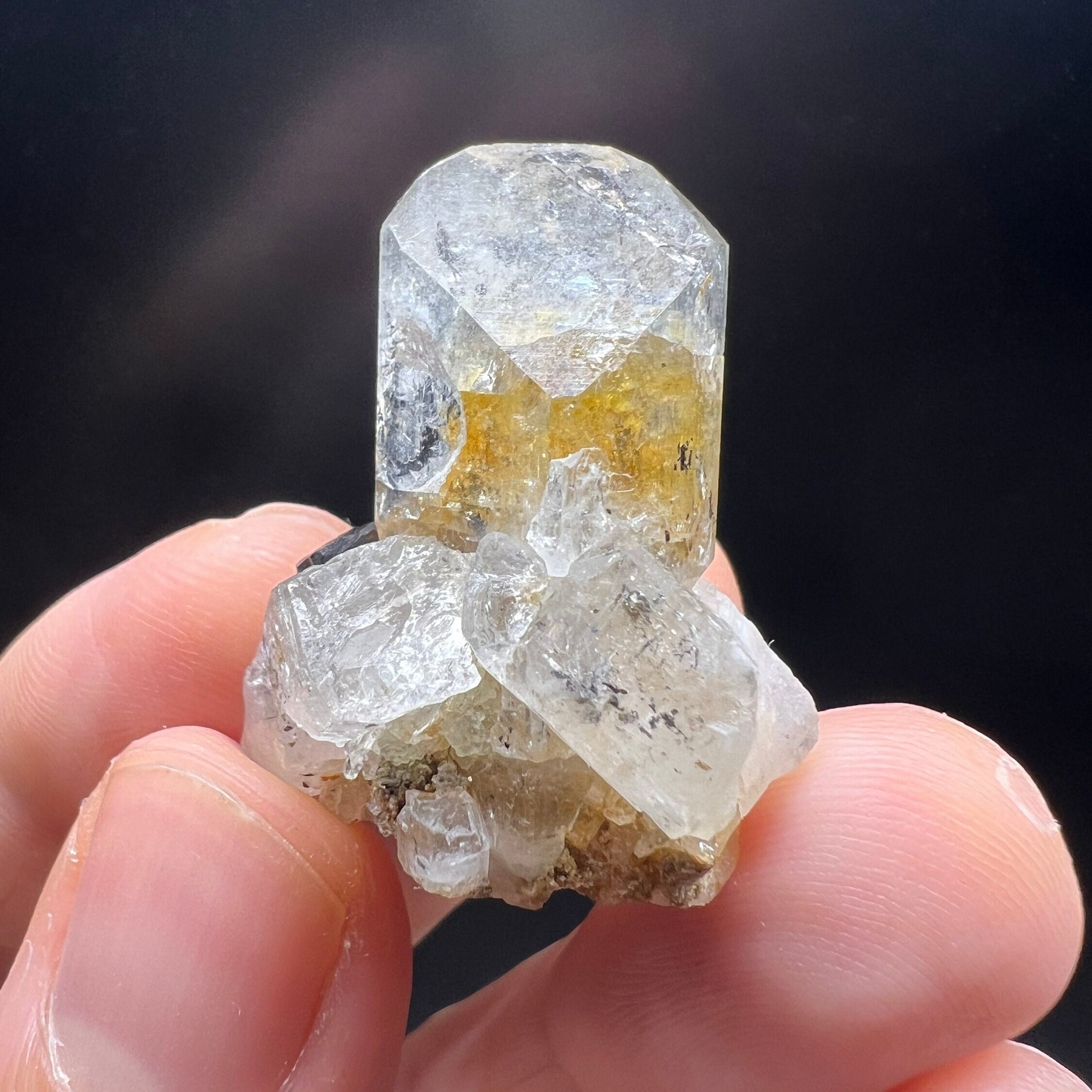Clear Topaz With Cassiterite Crystal Cluster 36x28 Mm 107 Ct Russia - Etsy