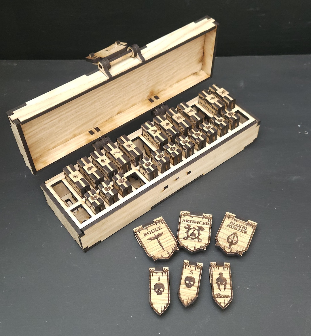 8mm Screen D&D Initiative Tracker Set – 14 Class + 14 Enemy Tokens With ...